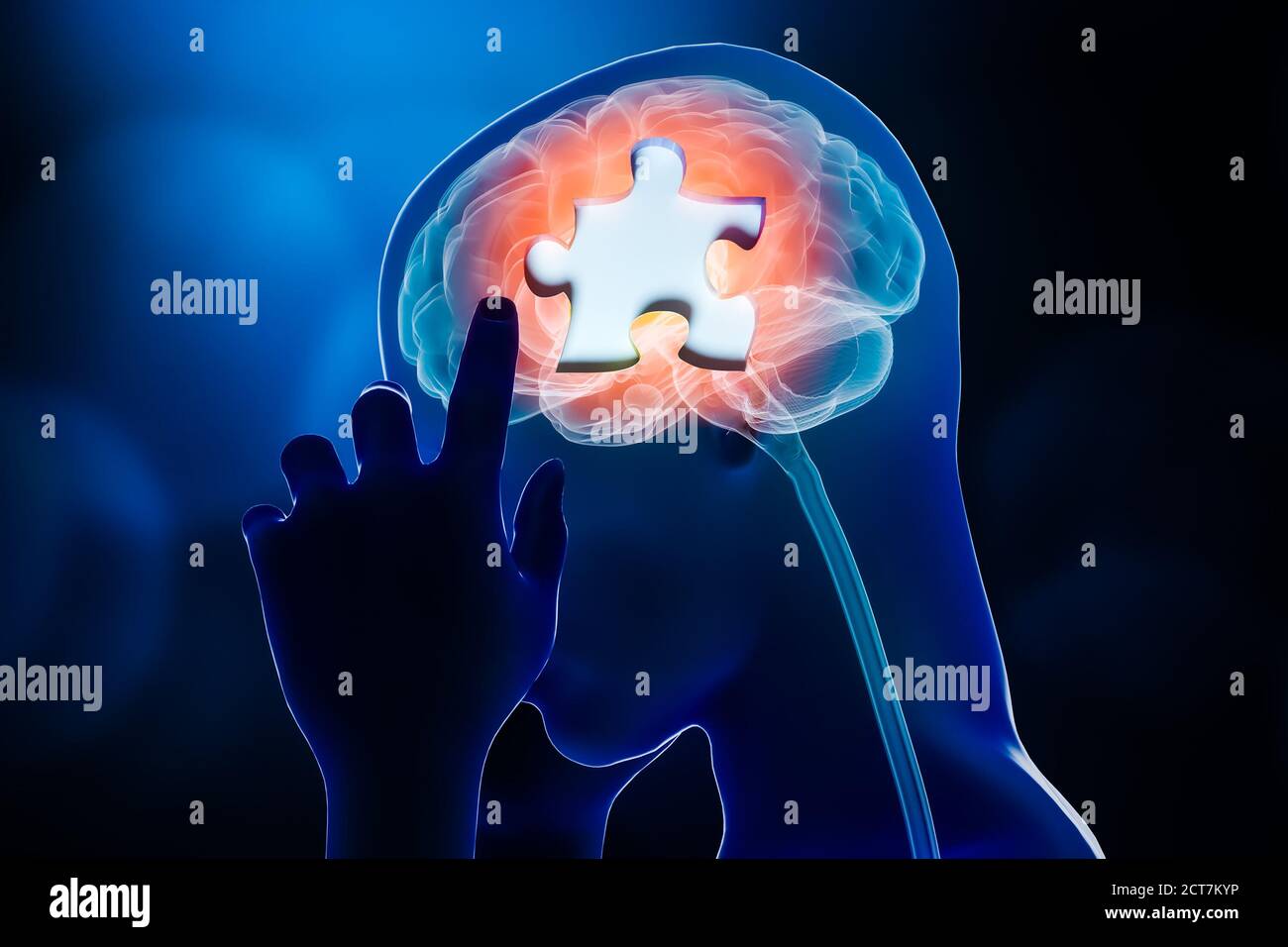 Illustration human brain jigsaw puzzle hi-res stock photography and ...