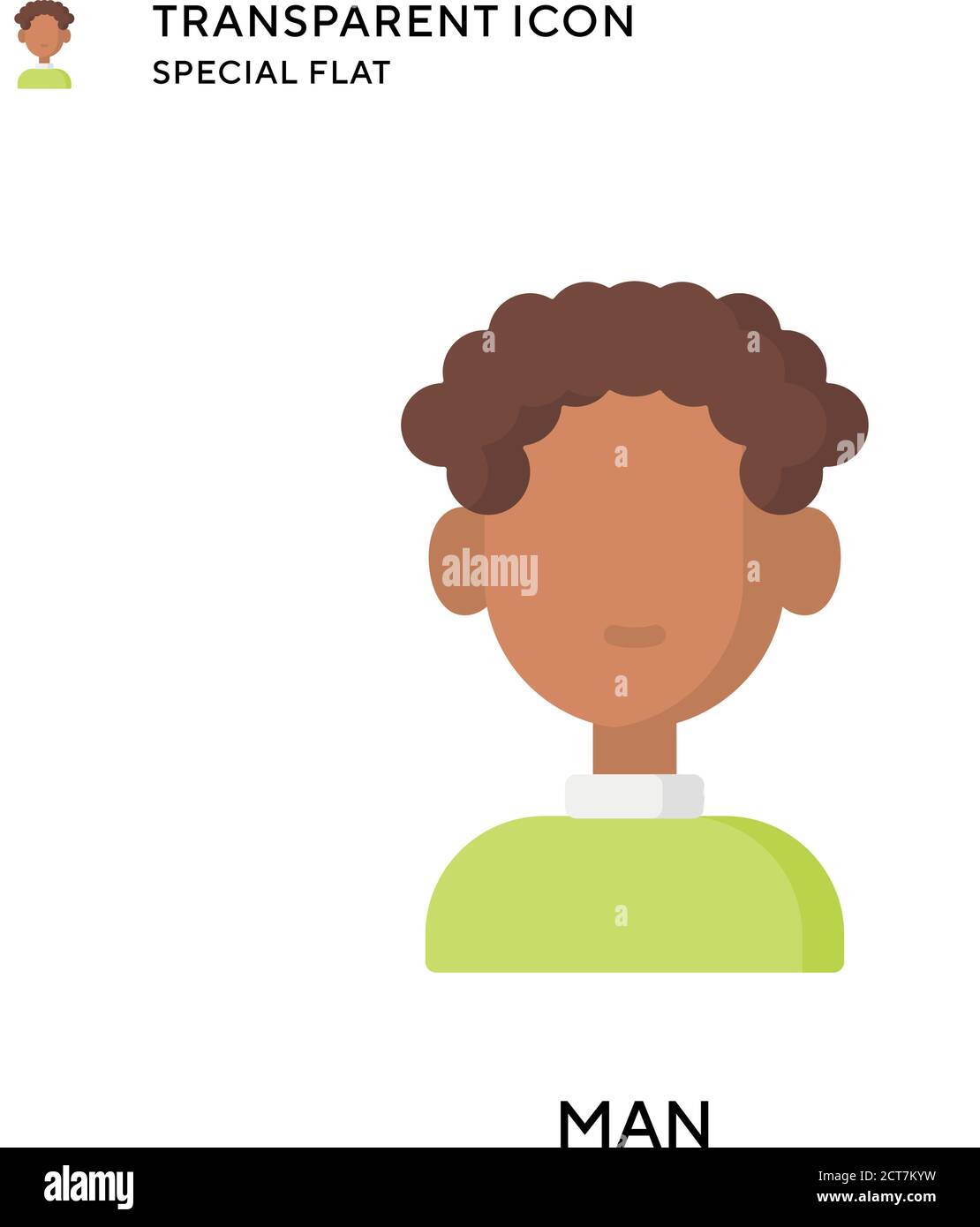 Man vector icon. Flat style illustration. EPS 10 vector Stock Vector ...