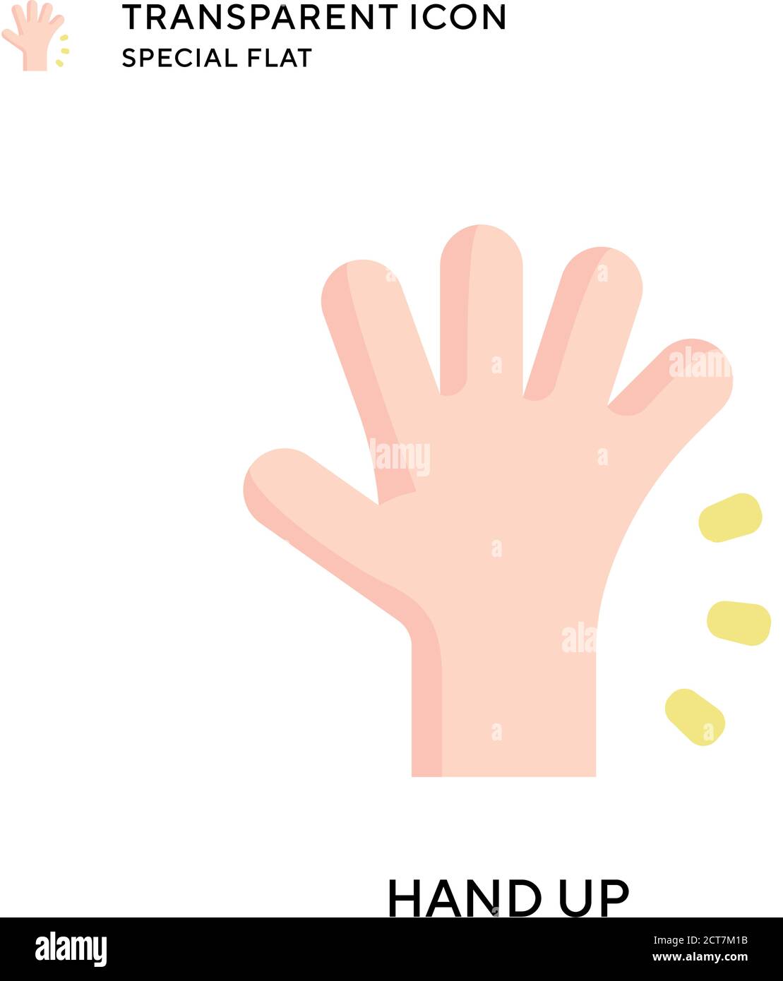 Hand up vector icon. Flat style illustration. EPS 10 vector Stock ...