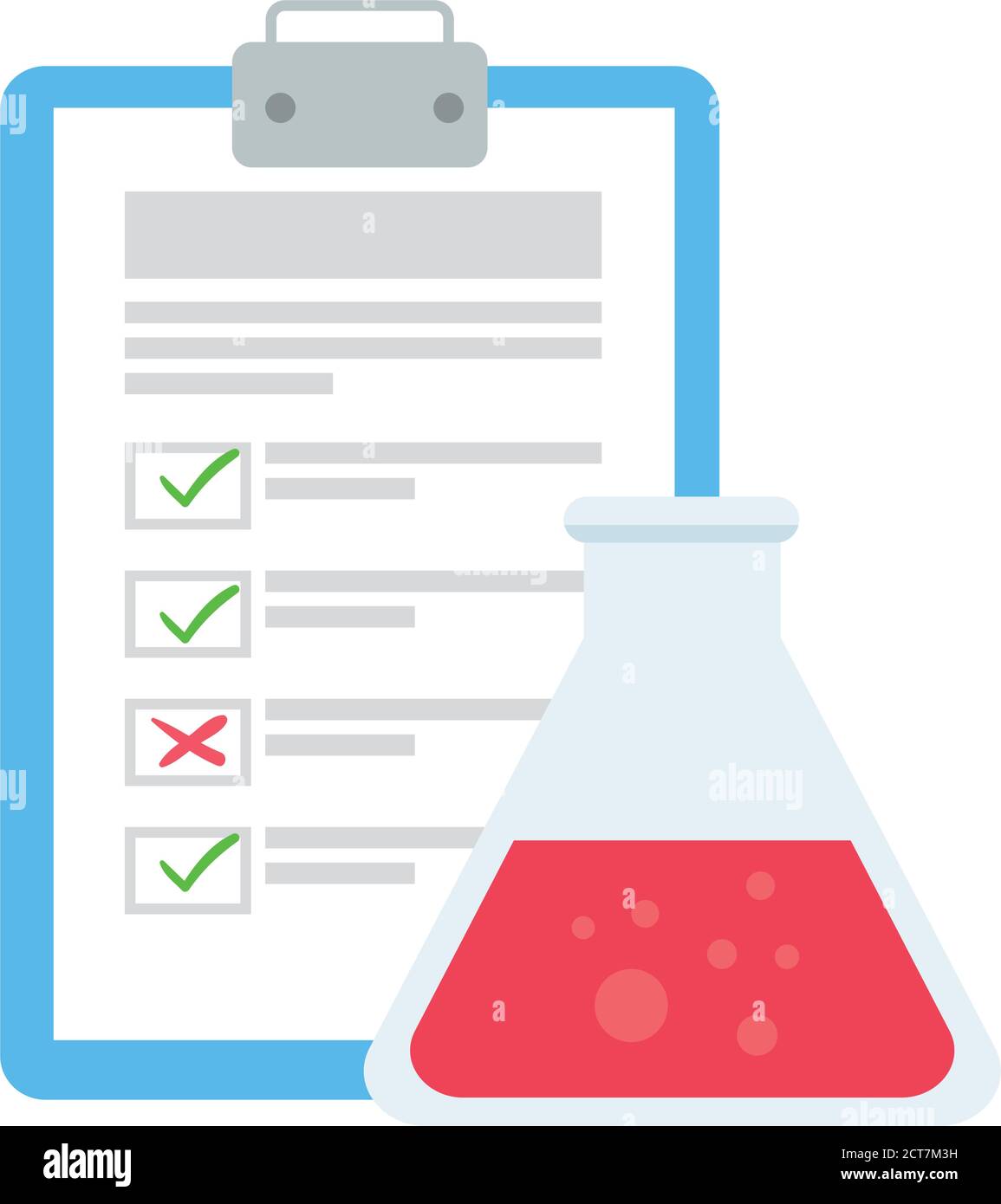 laboratory flask with document vector design Stock Vector Image & Art ...