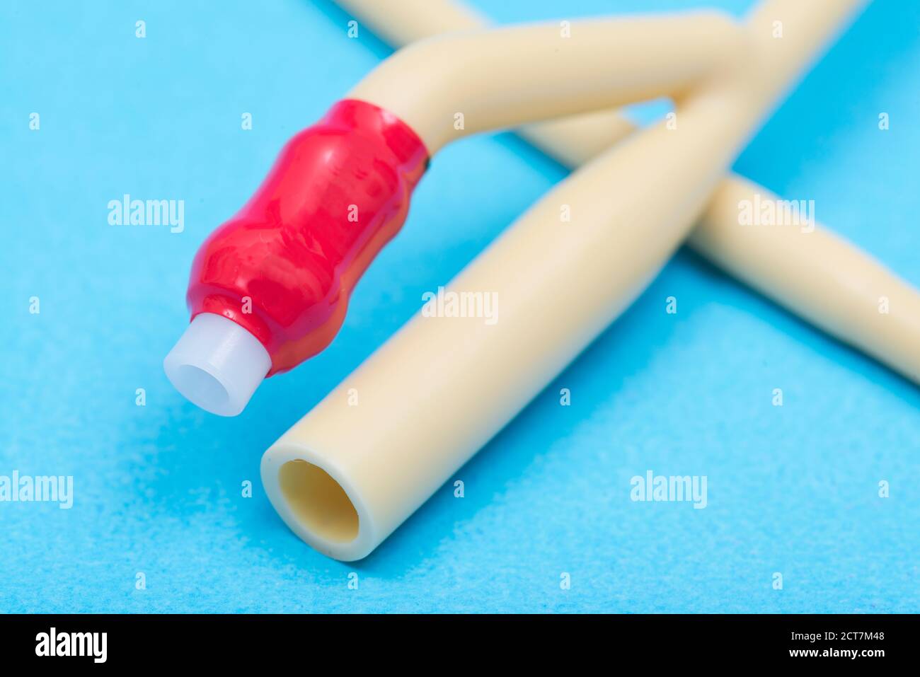 Sterile silicone-elastomer coated latex Foley urinary catheter with ...