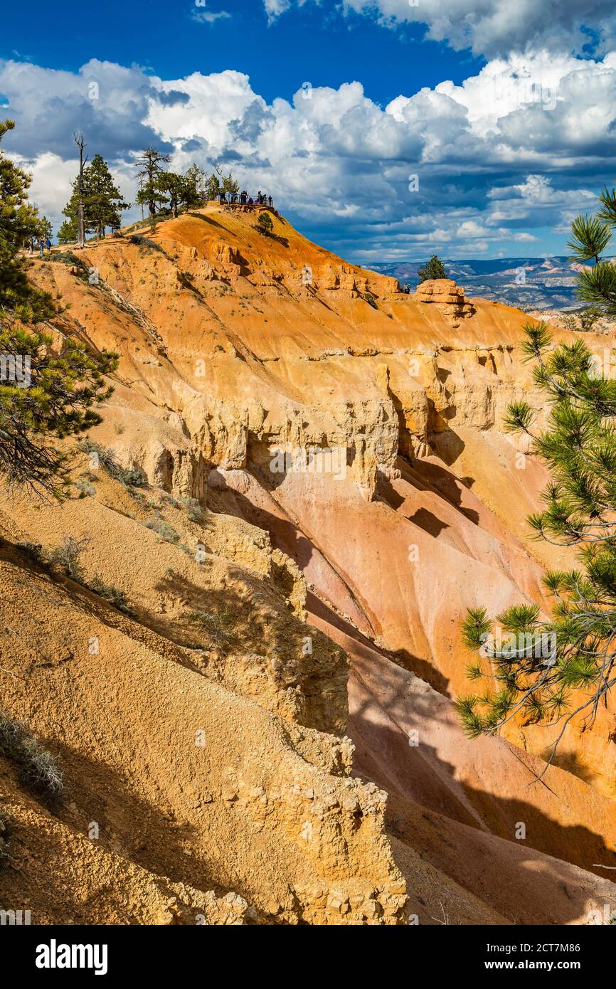 Sunset Point lookout in Bryce Canyon National Park in Utah Stock Photo ...