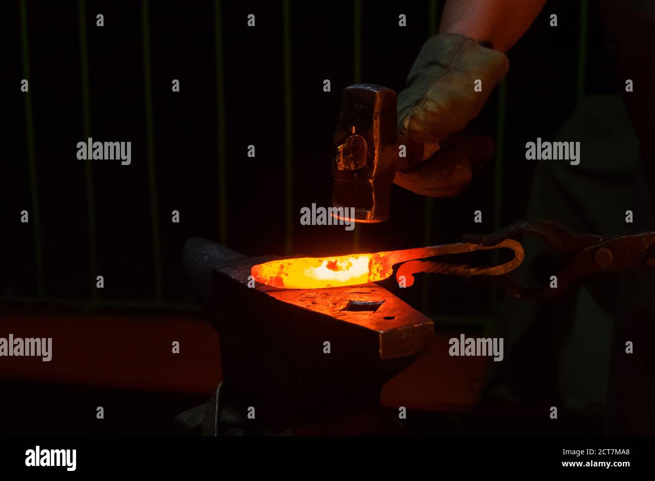 Anvil hammer spark fire hi-res stock photography and images - Alamy