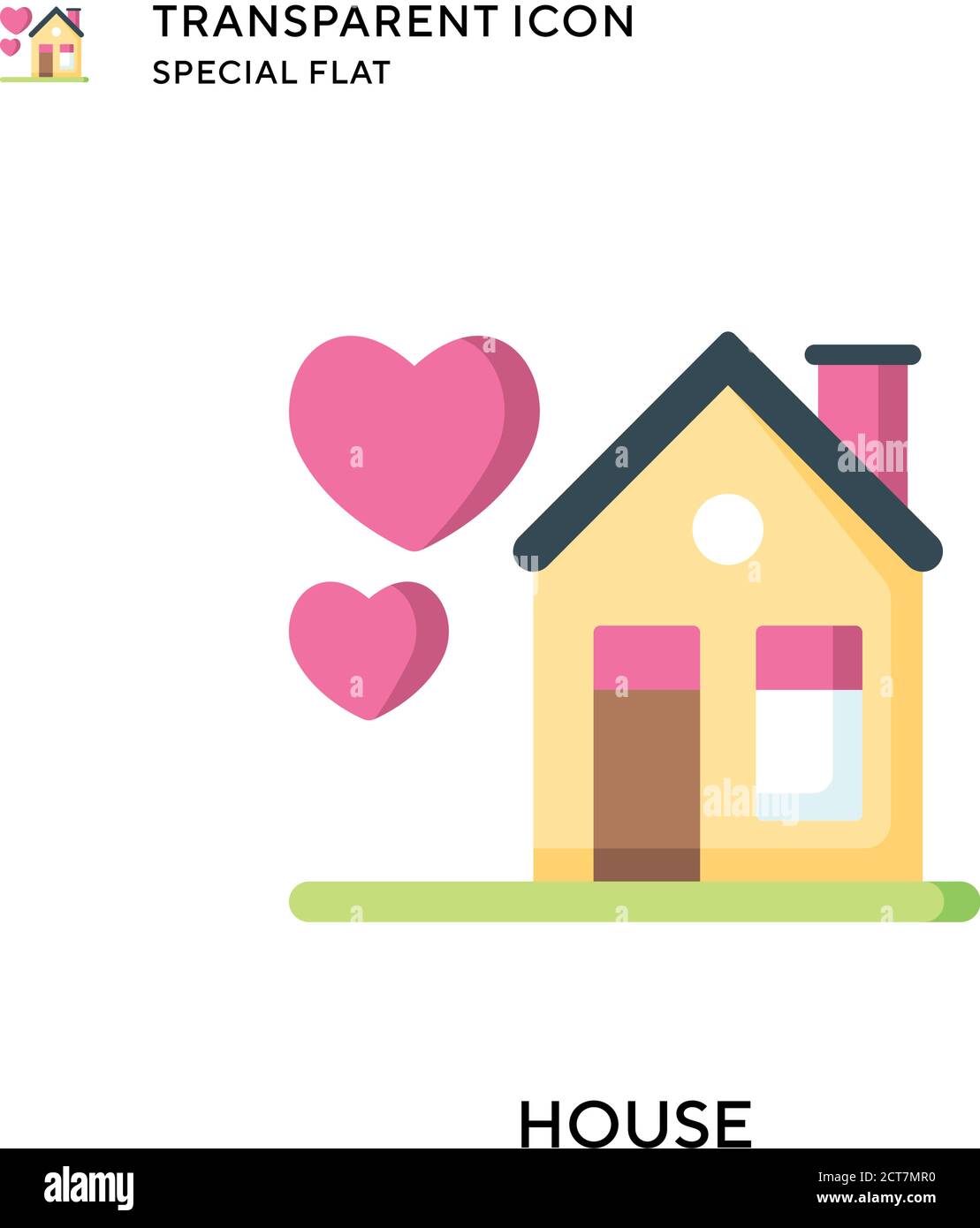 House vector icon. Flat style illustration. EPS 10 vector Stock Vector ...