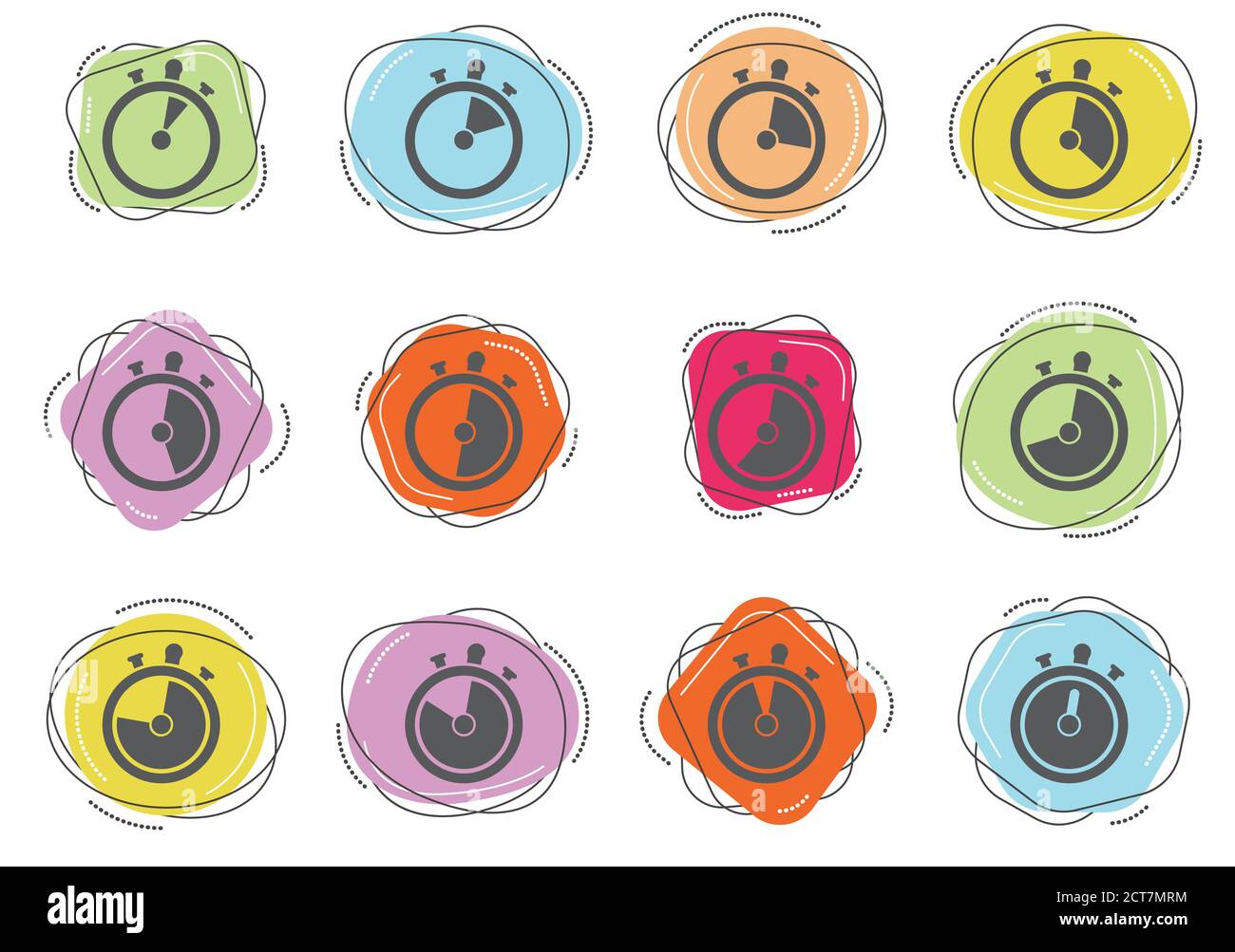 Timer Icon Set Stock Vector Image & Art - Alamy