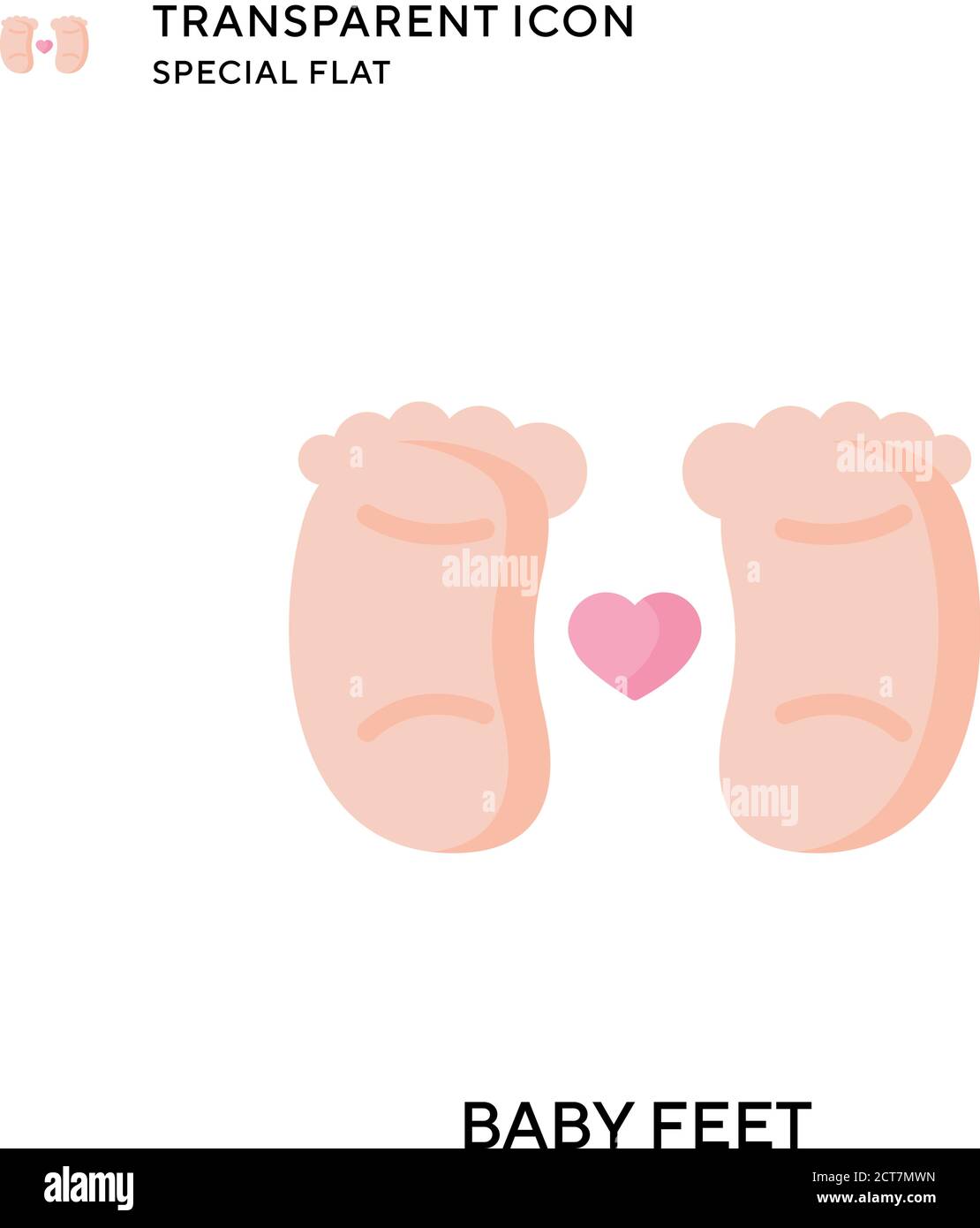 Baby feet vector icon. Flat style illustration. EPS 10 vector Stock ...