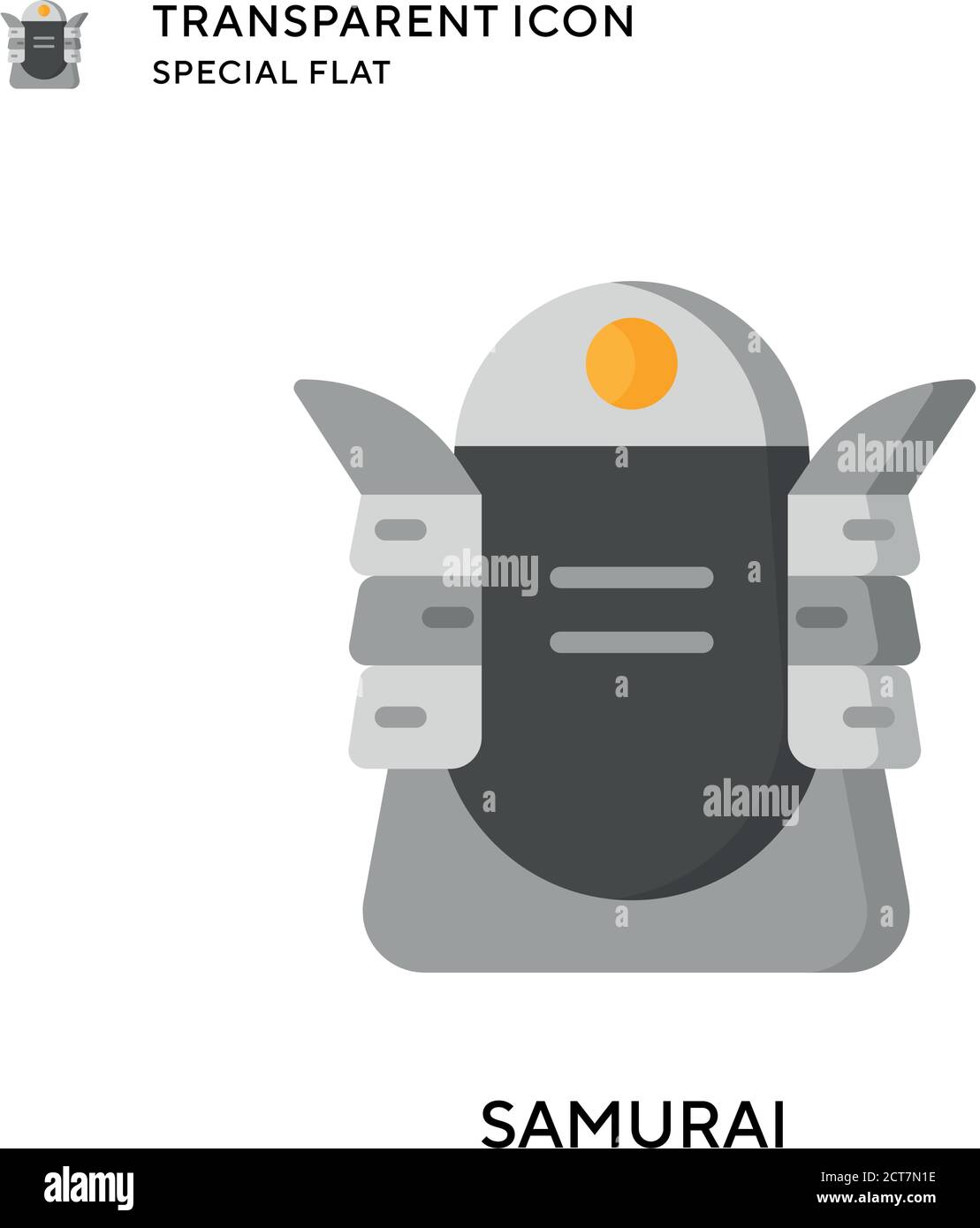 Japanese samurai mask icon flat hi-res stock photography and images - Alamy