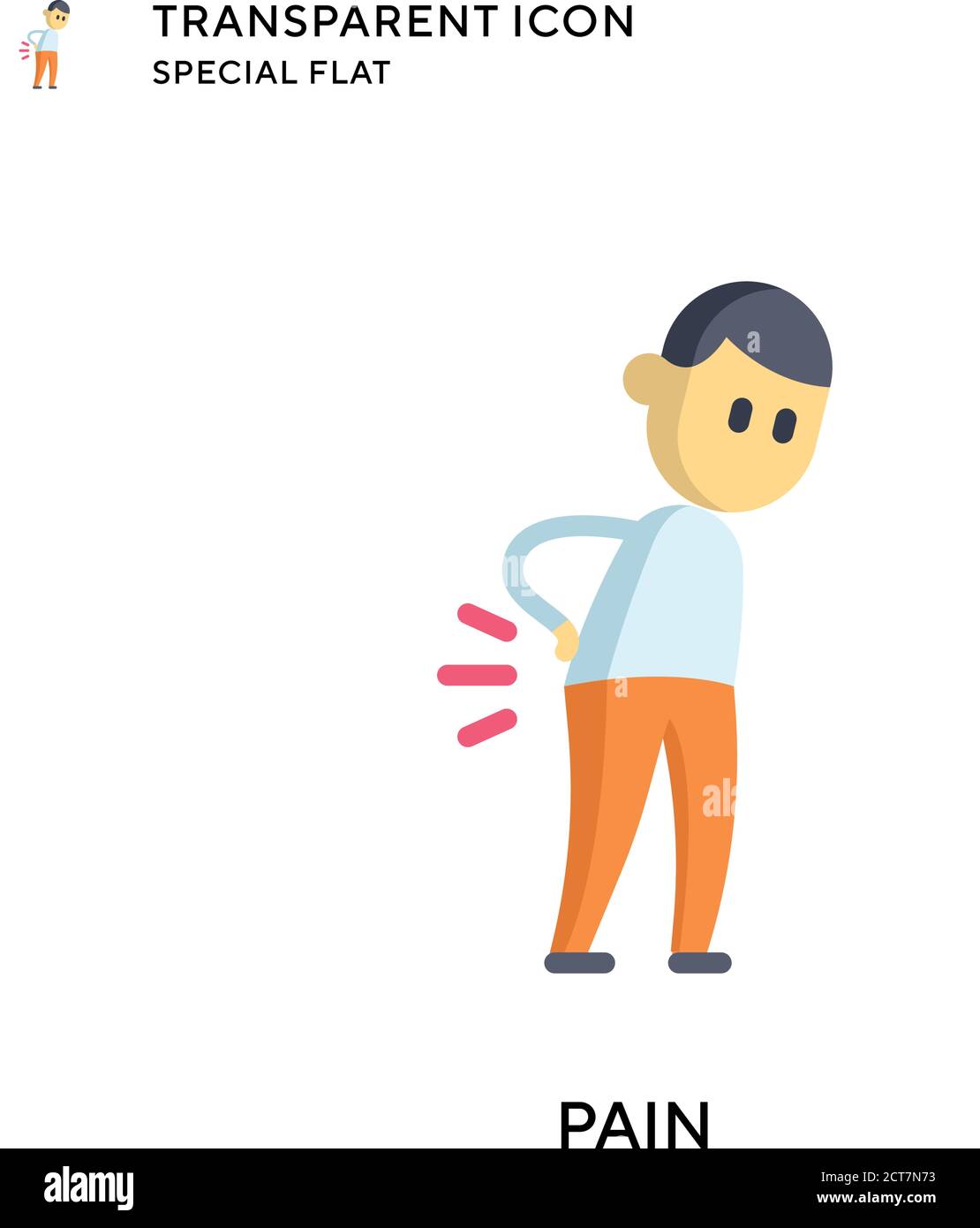 Pain vector icon. Flat style illustration. EPS 10 vector Stock Vector ...