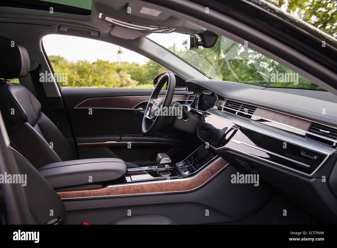 New 2018 Audi A8 50 TDI quattro interior dashboard Stock Photo - Alamy