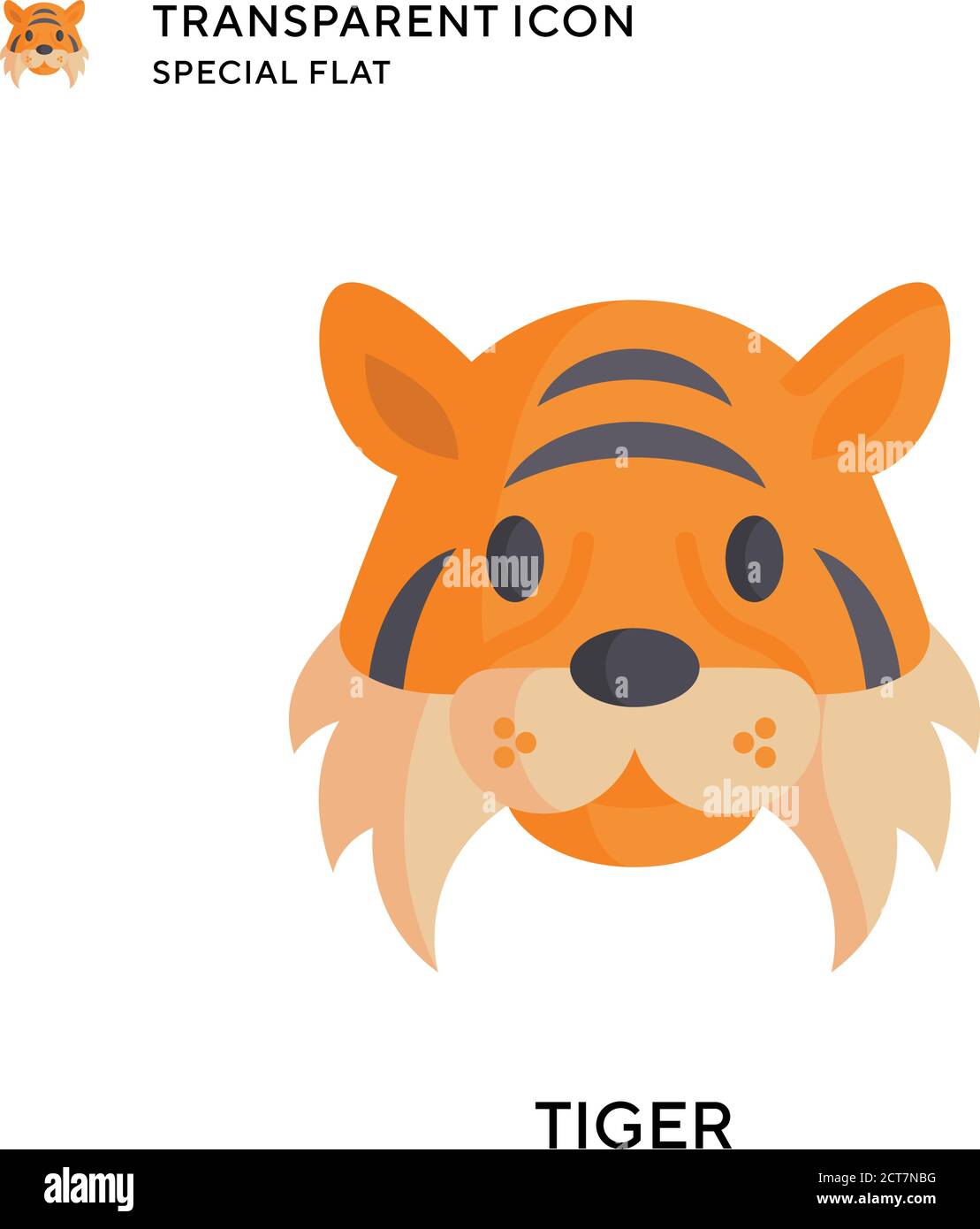 Tiger vector icon. Flat style illustration. EPS 10 vector Stock Vector ...