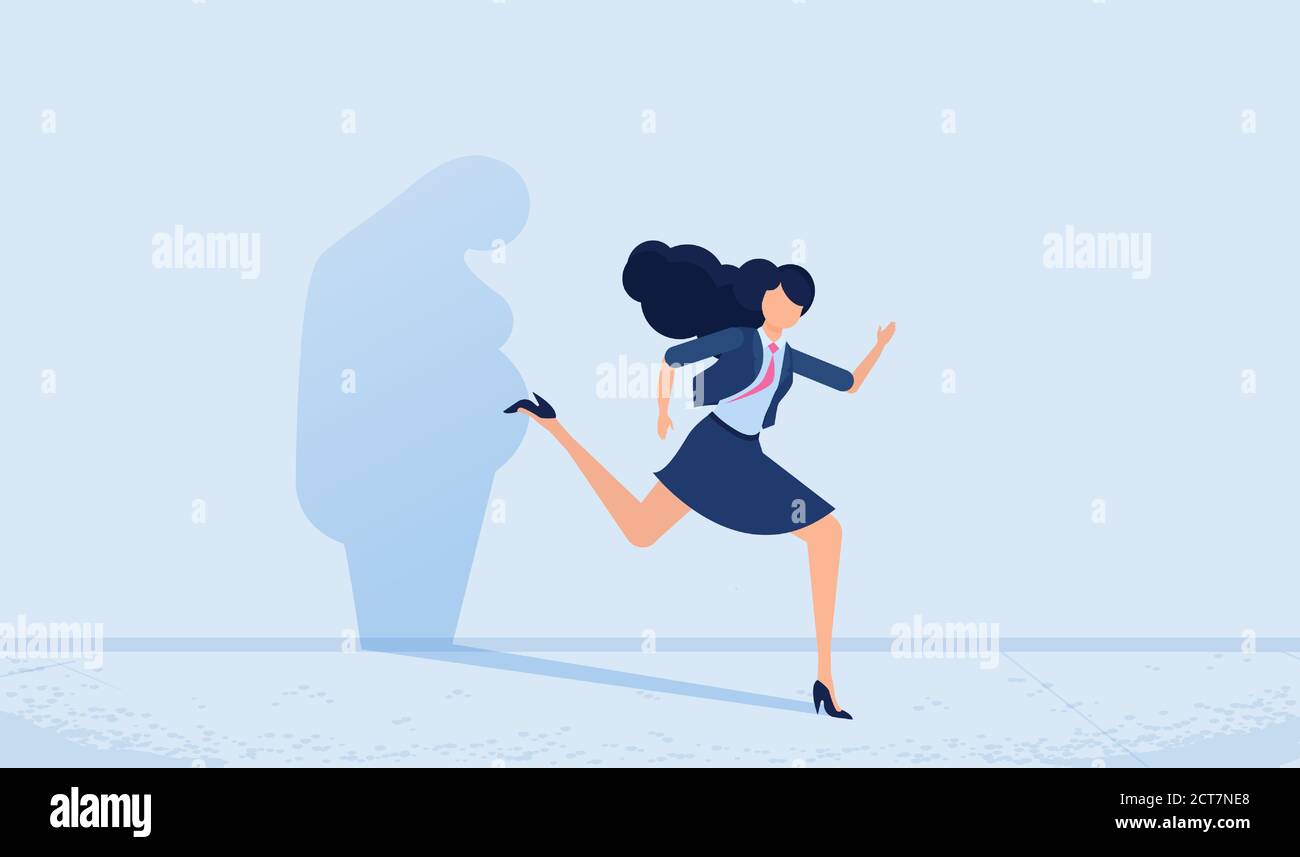 Shadow of a fat woman Stock Vector Images - Alamy