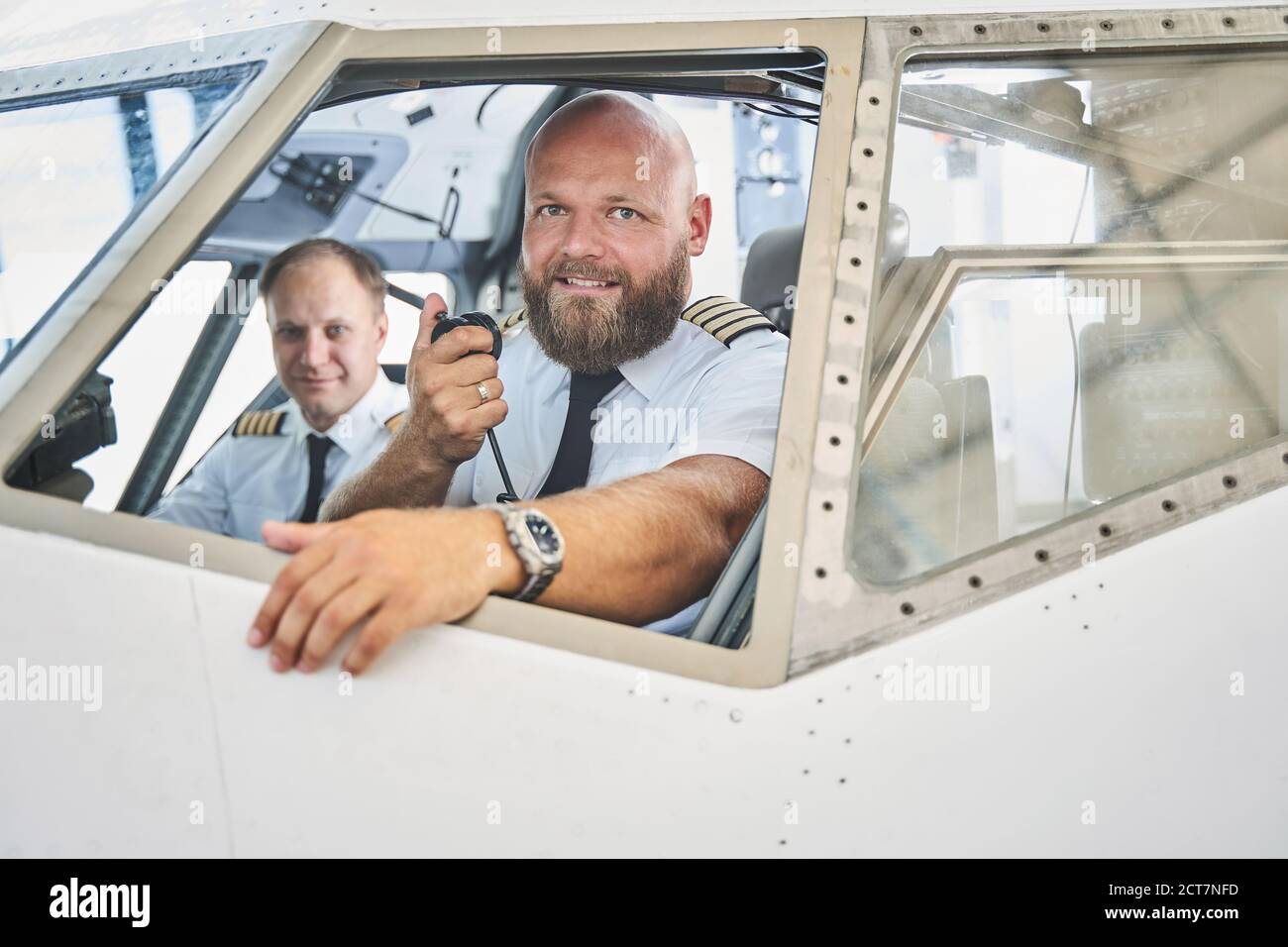 Airplane aviation cockpit control panel pilot smile transportation hi ...