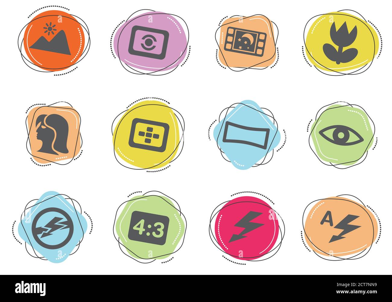 Modes of Photo Silhouette Icons Stock Vector Image & Art - Alamy