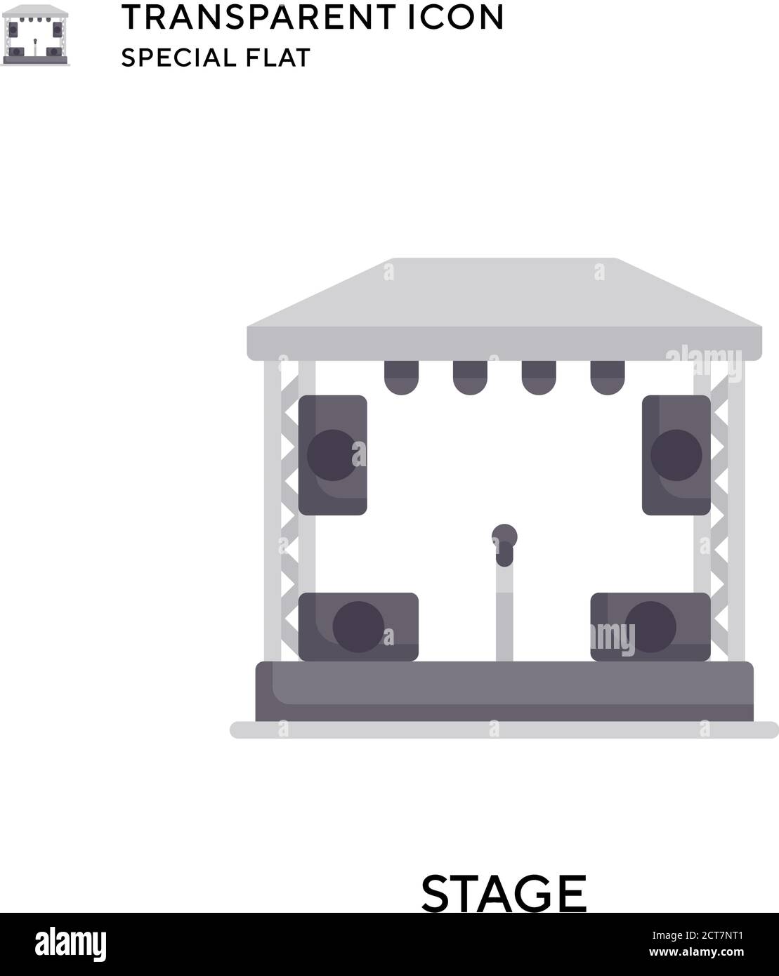 Stage vector icon. Flat style illustration. EPS 10 vector Stock Vector ...