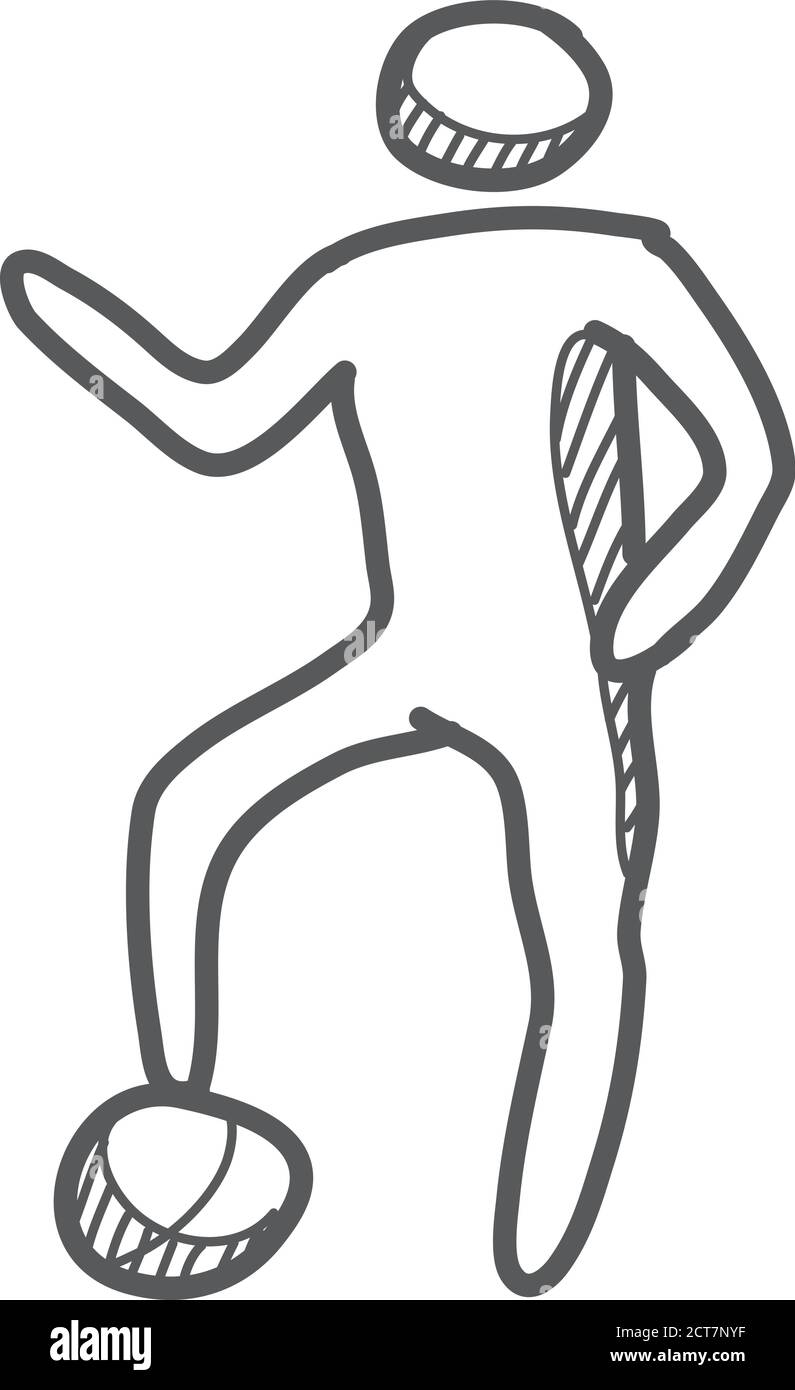 Soccer player in black uniform Black and White Stock Photos & Images ...