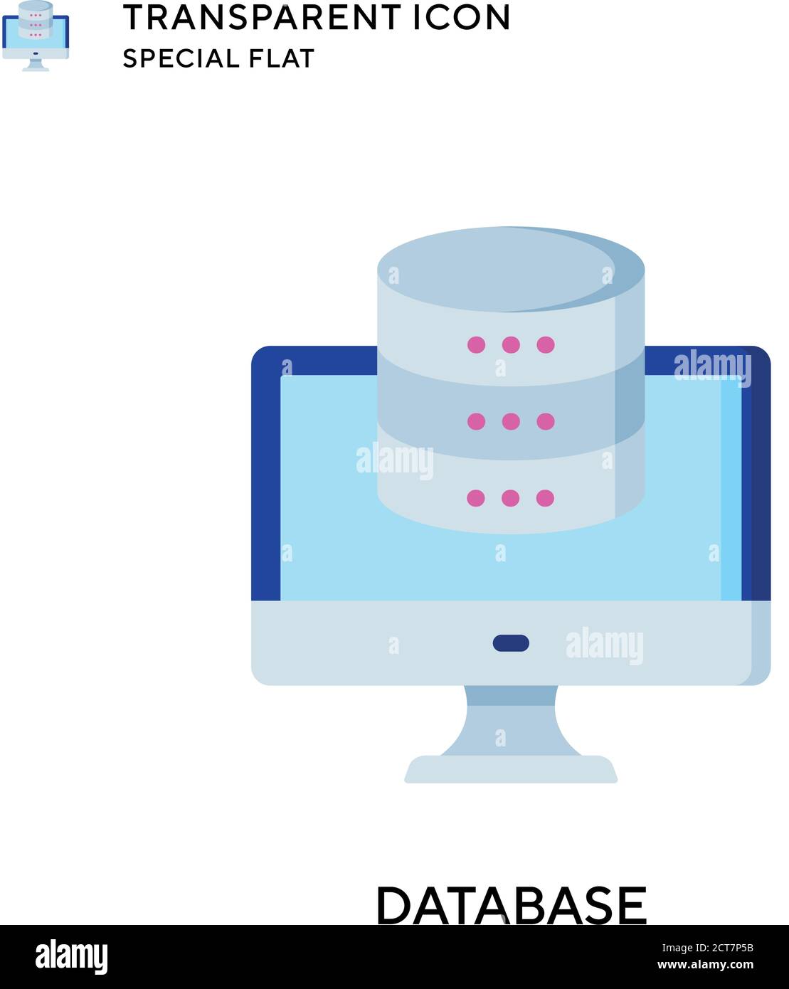 Database vector icon. Flat style illustration. EPS 10 vector Stock ...