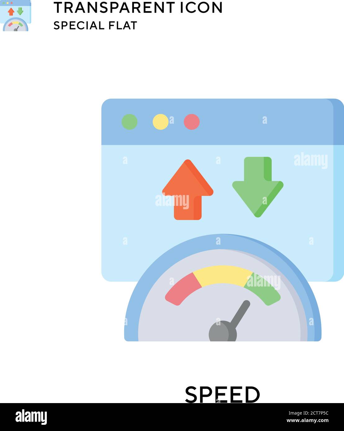 Speed vector icon. Flat style illustration. EPS 10 vector Stock Vector ...