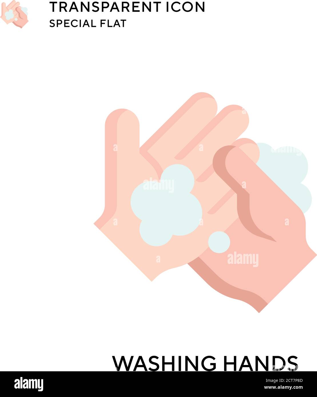 Washing hands vector icon. Flat style illustration. EPS 10 vector Stock ...