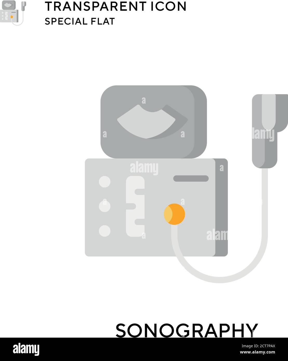 Sonography vector icon. Flat style illustration. EPS 10 vector Stock ...