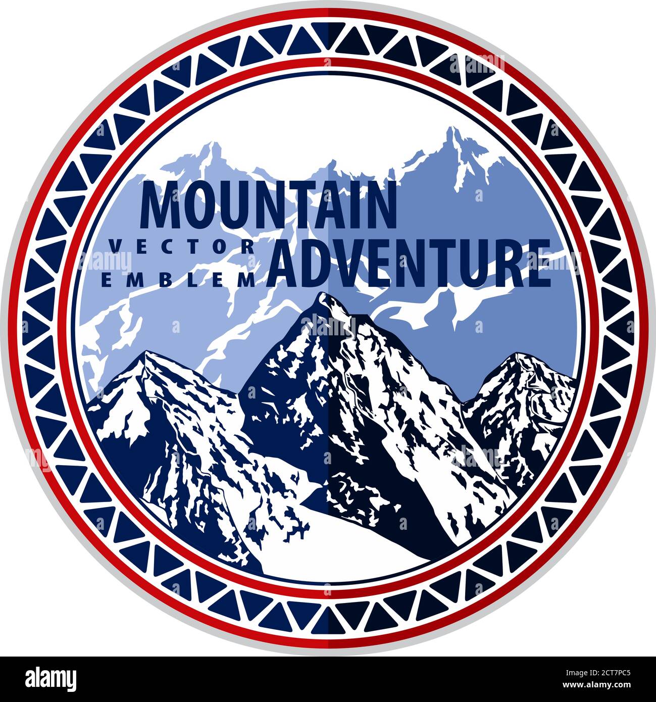 Vector Mountains Emblem logo illustration Stock Vector Image & Art - Alamy