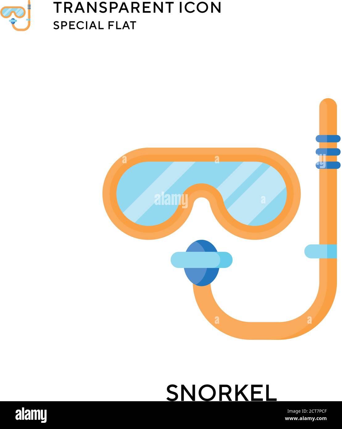 Snorkel vector icon. Flat style illustration. EPS 10 vector Stock ...