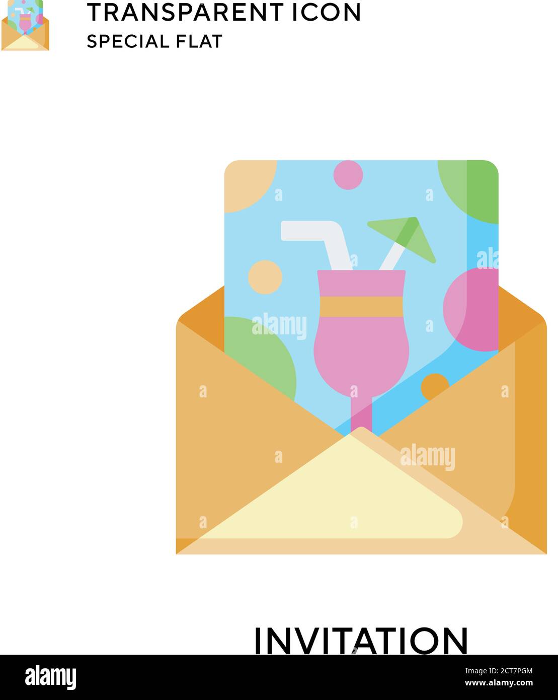 Invitation vector icon. Flat style illustration. EPS 10 vector Stock ...