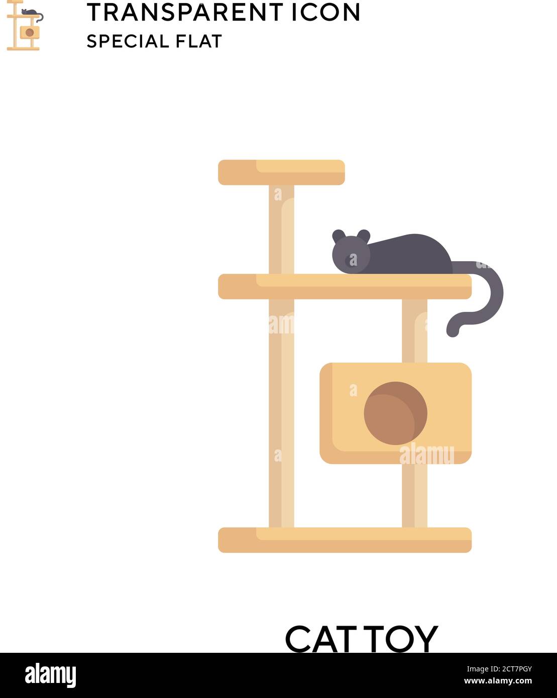 Cat toy vector icon. Flat style illustration. EPS 10 vector Stock ...