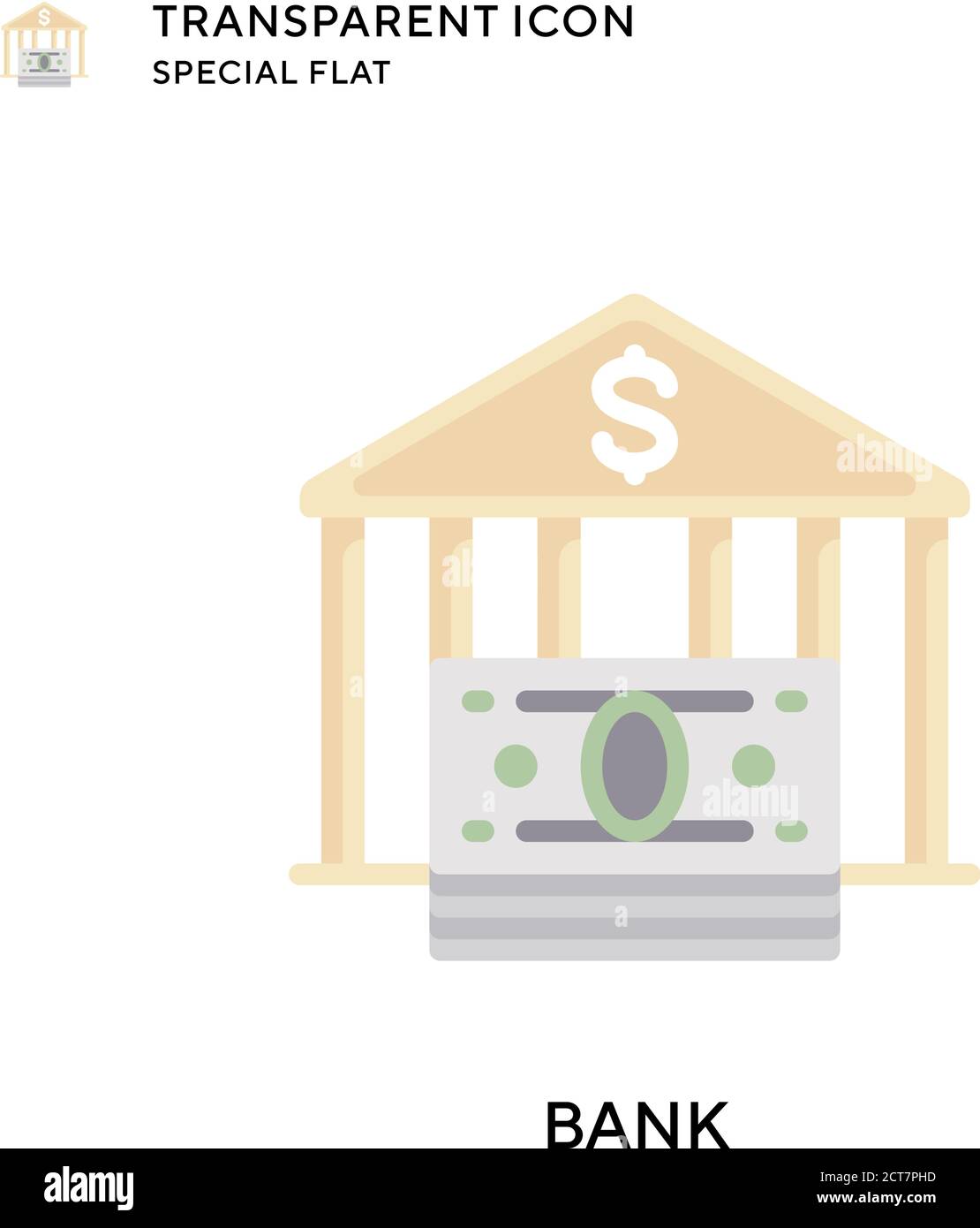 Bank vector icon. Flat style illustration. EPS 10 vector Stock Vector ...
