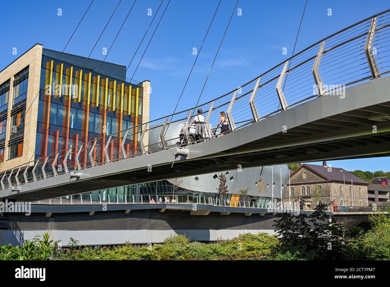 Footbridge new taff development hi-res stock photography and images - Alamy