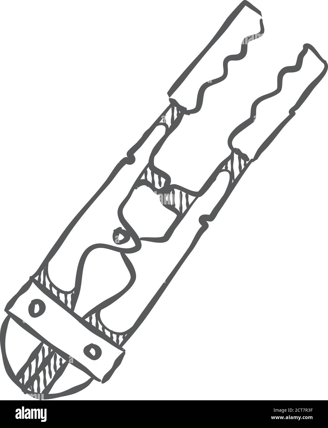 Wire cutter icon in sketch style. Vector illustration Stock Vector ...