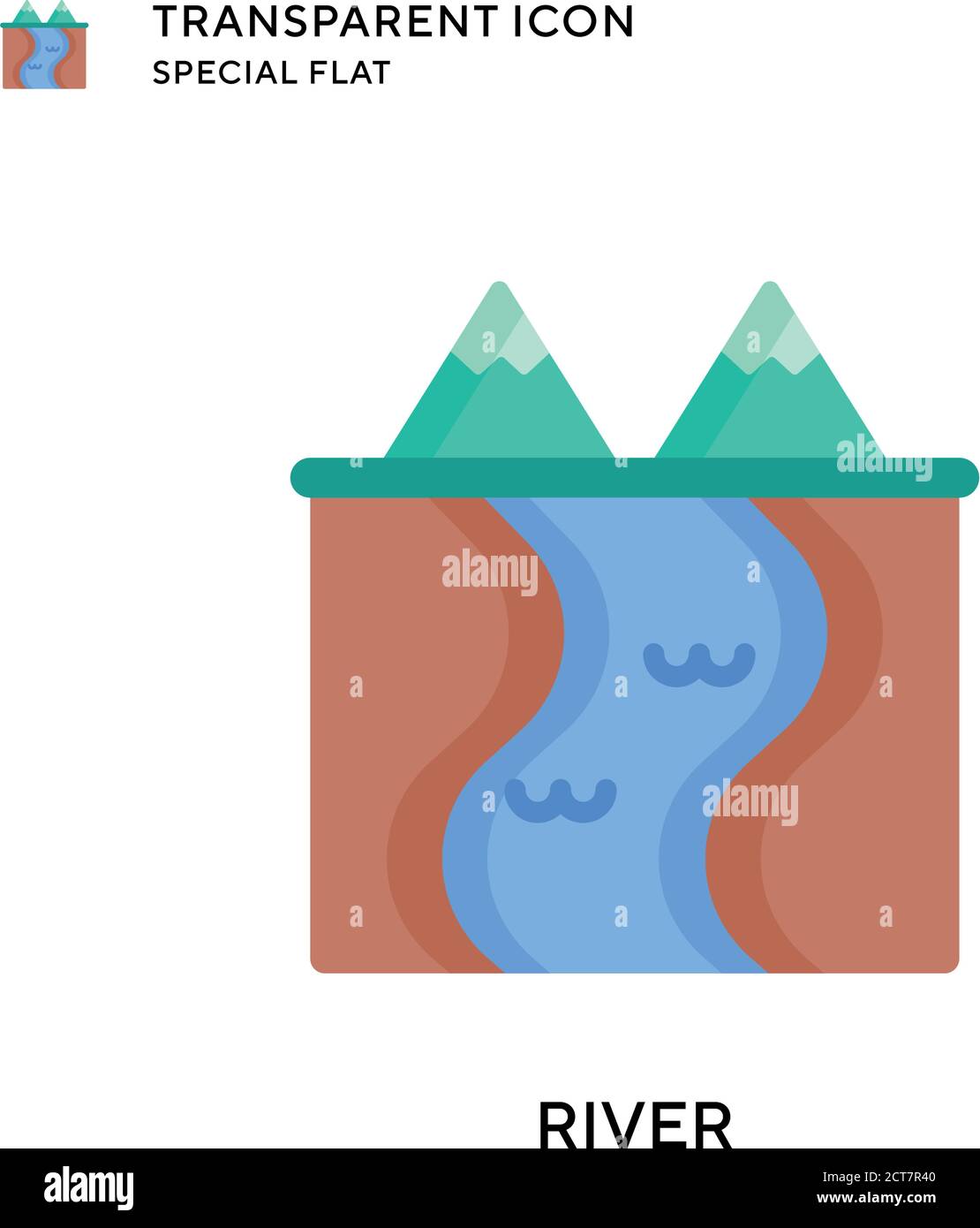 Aerial view rivers flowing Cut Out Stock Images & Pictures - Alamy