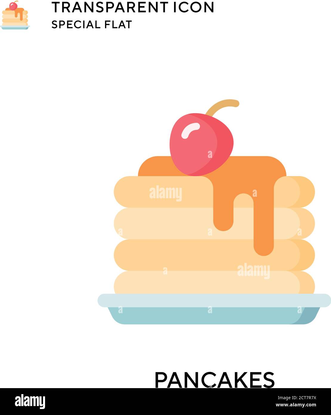 Pancakes vector icon. Flat style illustration. EPS 10 vector Stock ...
