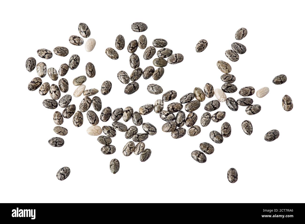 Chia seeds isolated on white background with clipping path and full ...