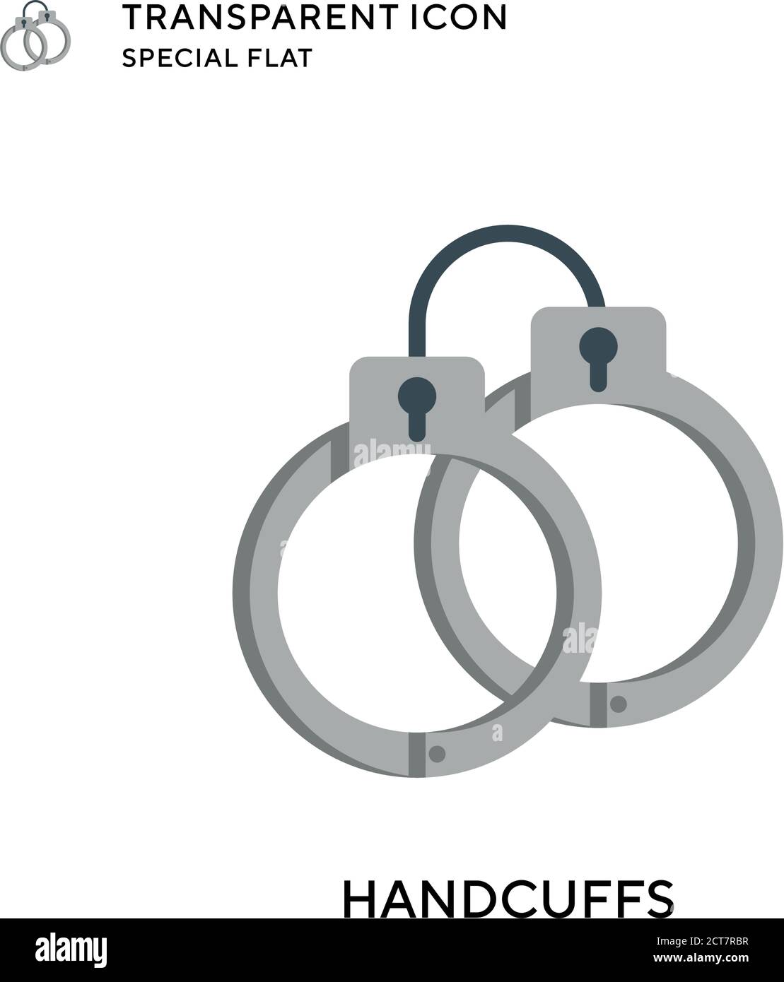 Handcuffs vector icon. Flat style illustration. EPS 10 vector Stock ...