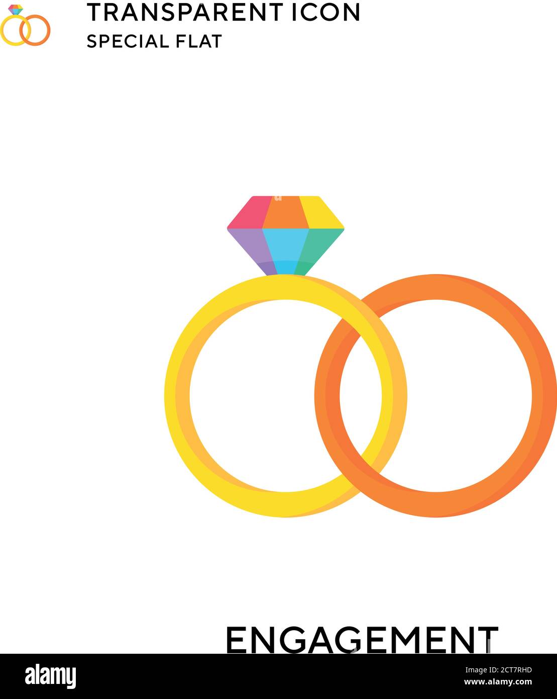 Engagement vector icon. Flat style illustration. EPS 10 vector Stock ...