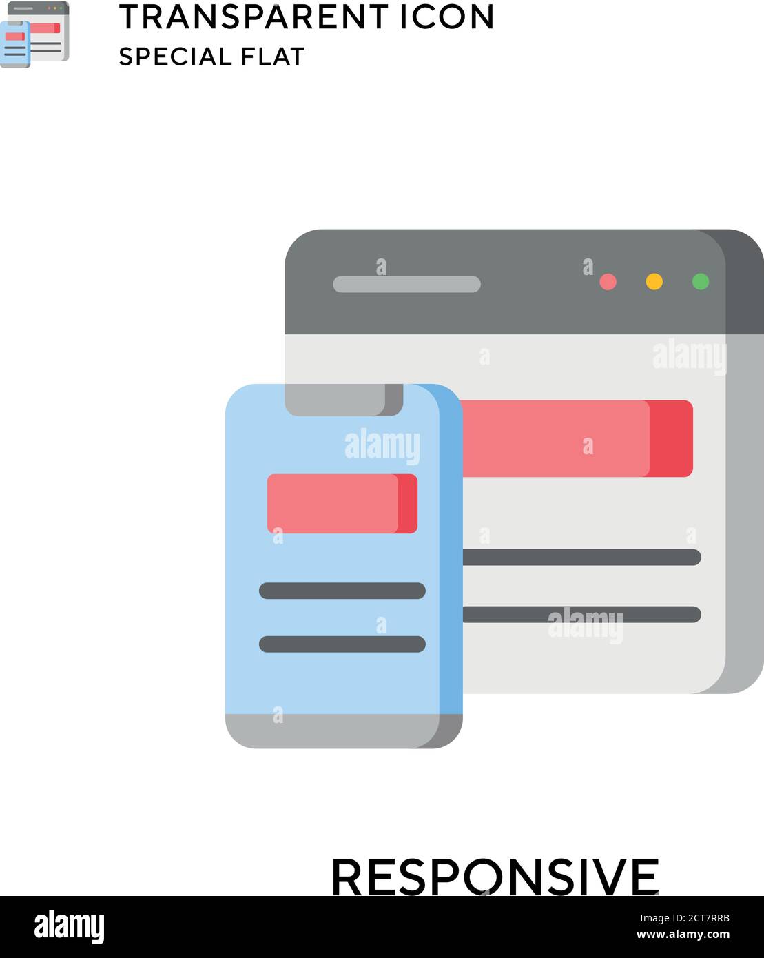 Responsive vector icon. Flat style illustration. EPS 10 vector Stock ...