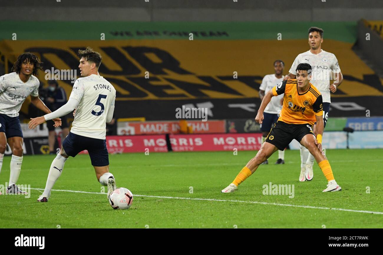 Wolverhampton Wanderers' Raul Jimenez misses a chance during the ...