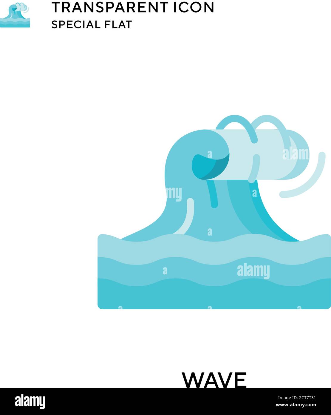 Wave vector icon. Flat style illustration. EPS 10 vector Stock Vector ...