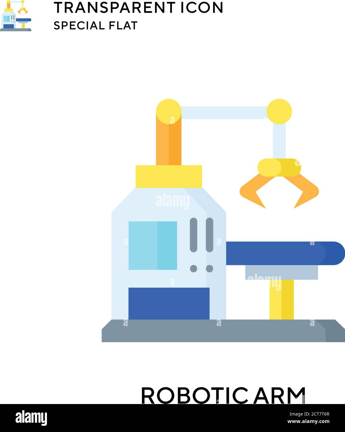 Robotic arm vector icon. Flat style illustration. EPS 10 vector Stock ...