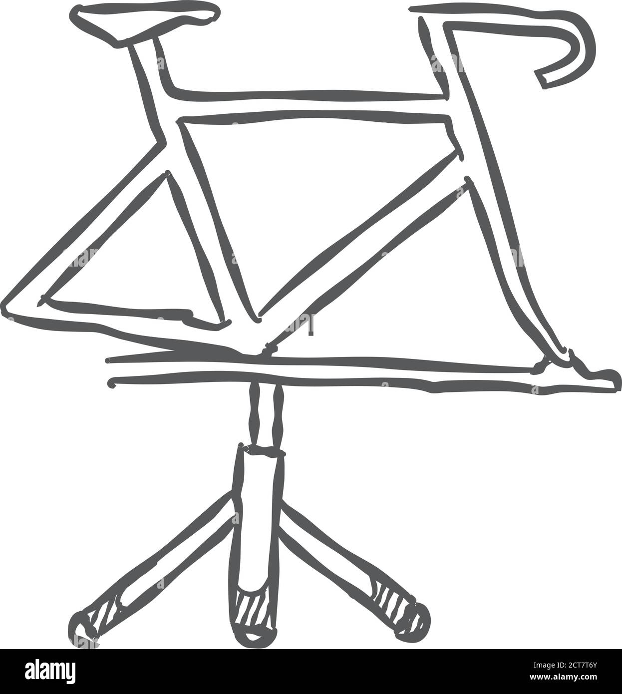 Bicycle stand icon in sketch style. Vector illustration Stock Vector ...