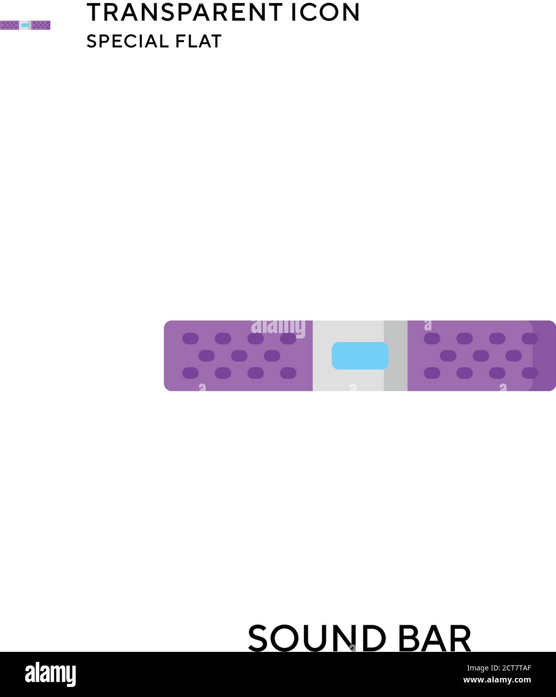 Sound bar vector icon. Flat style illustration. EPS 10 vector Stock ...