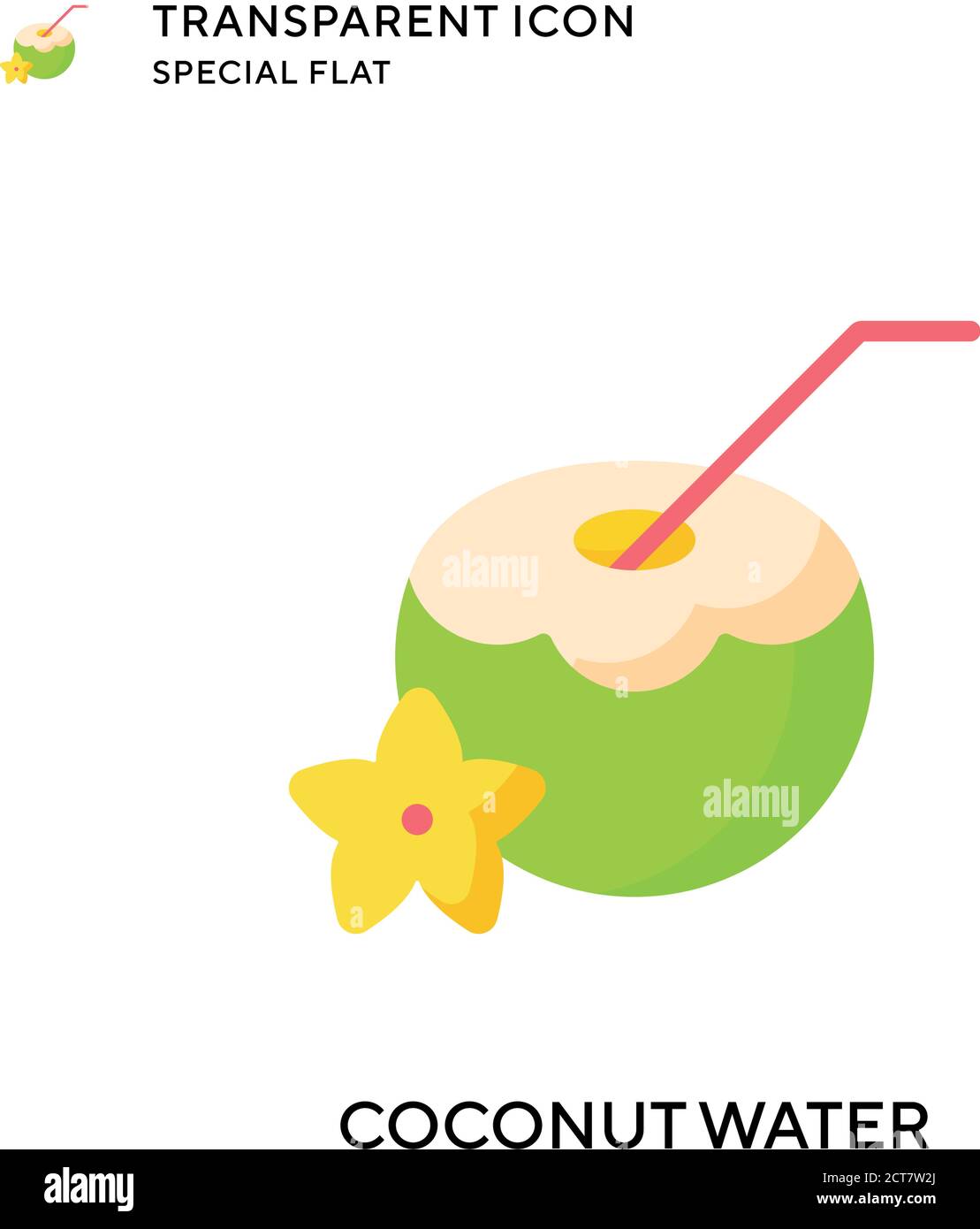 Coconut water splashing Stock Vector Images - Alamy