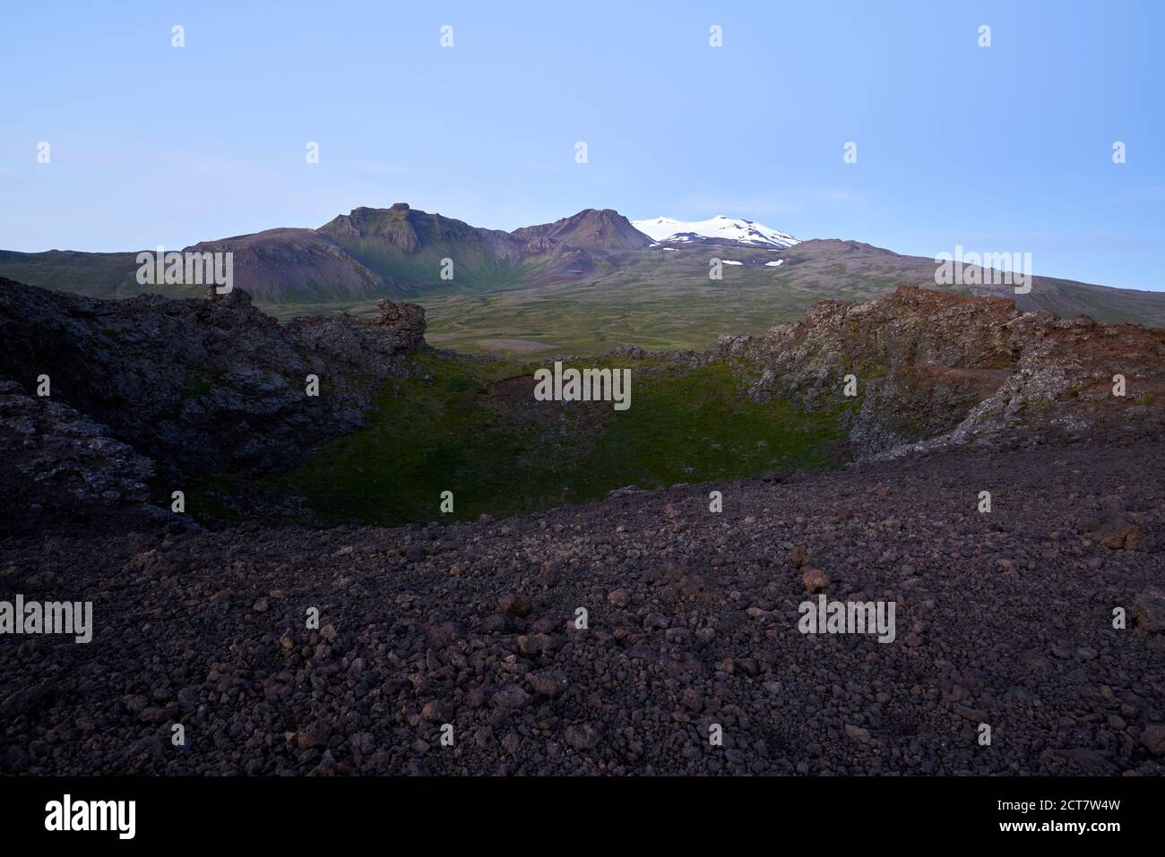 Saxholl volcano crater hi-res stock photography and images - Alamy