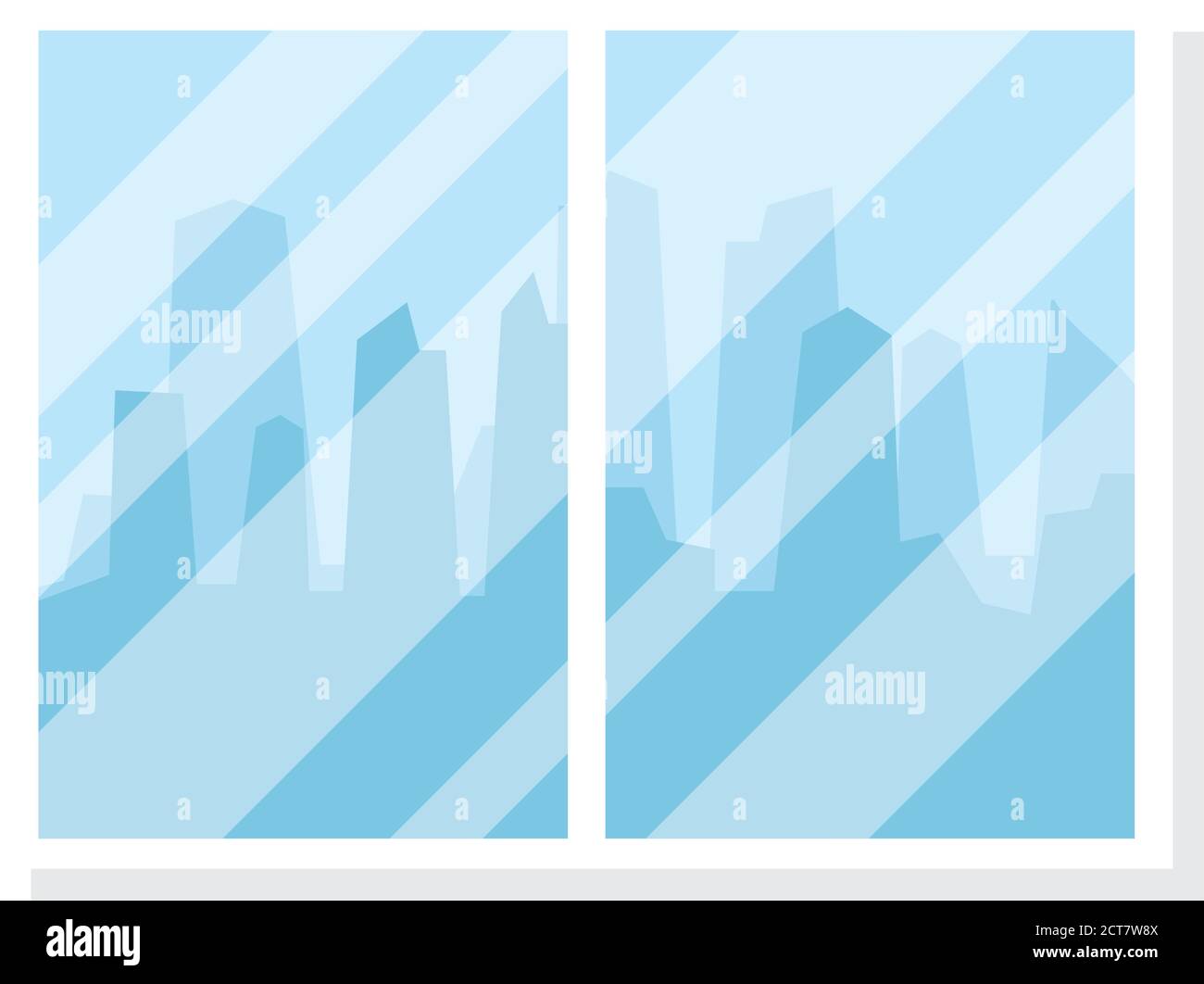 Isolated city buildings in window vector design Stock Vector Image ...