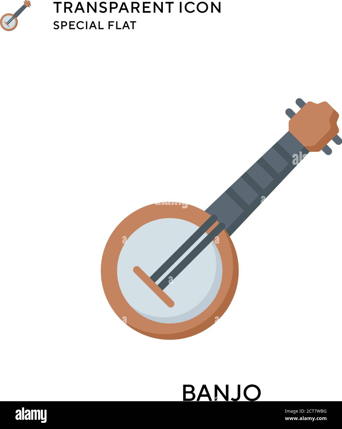 Banjo vector icon. Flat style illustration. EPS 10 vector Stock Vector ...