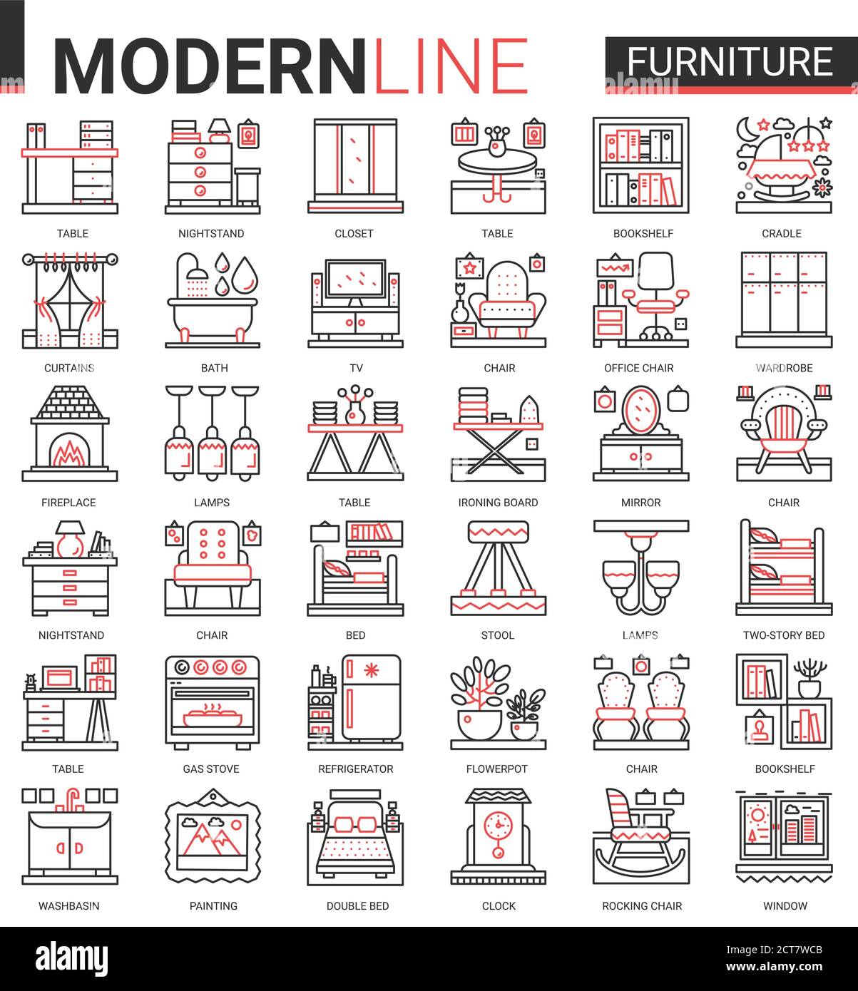 Vector office icons simple black hi-res stock photography and images ...