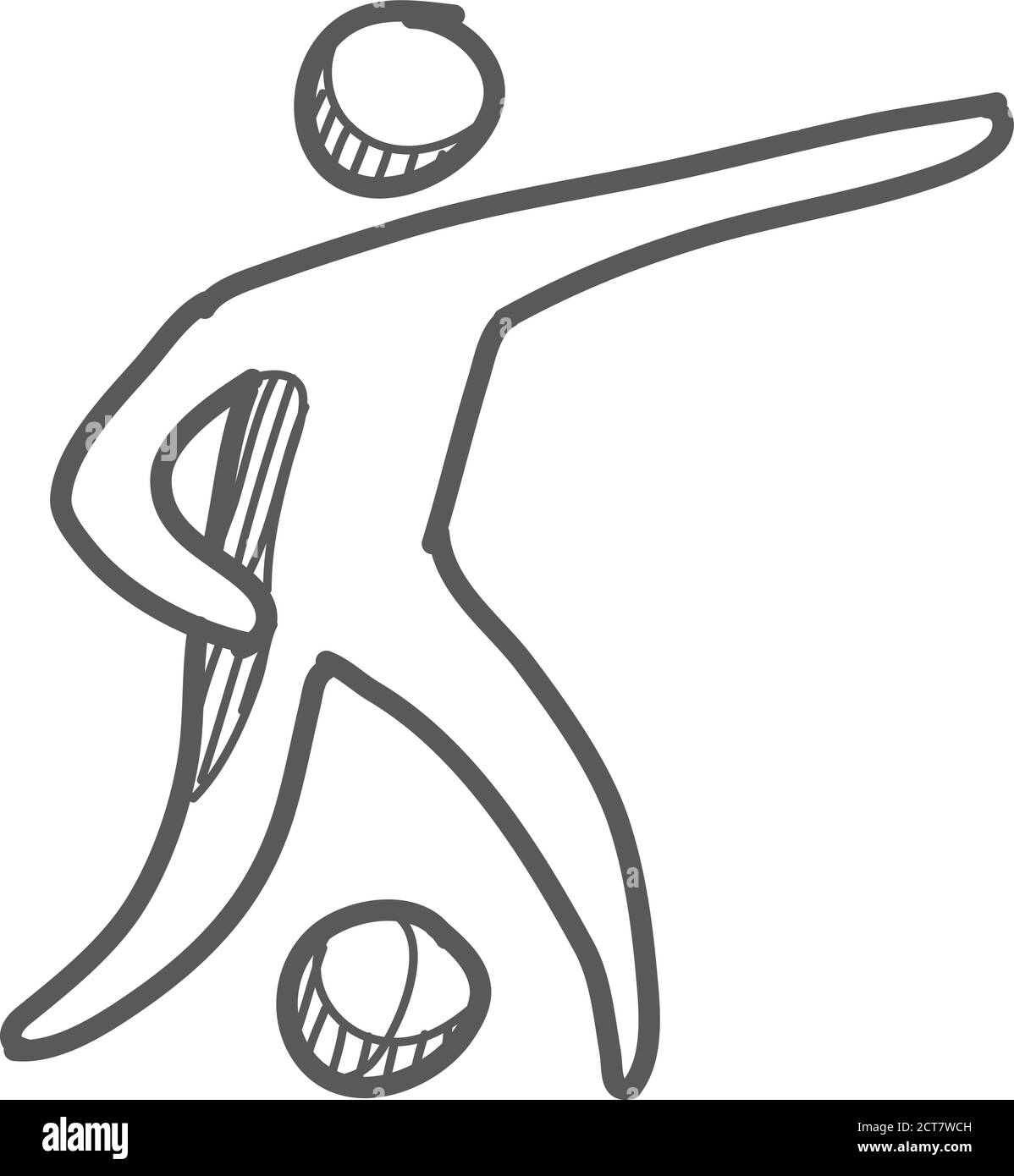 Soccer player in black uniform Black and White Stock Photos & Images ...