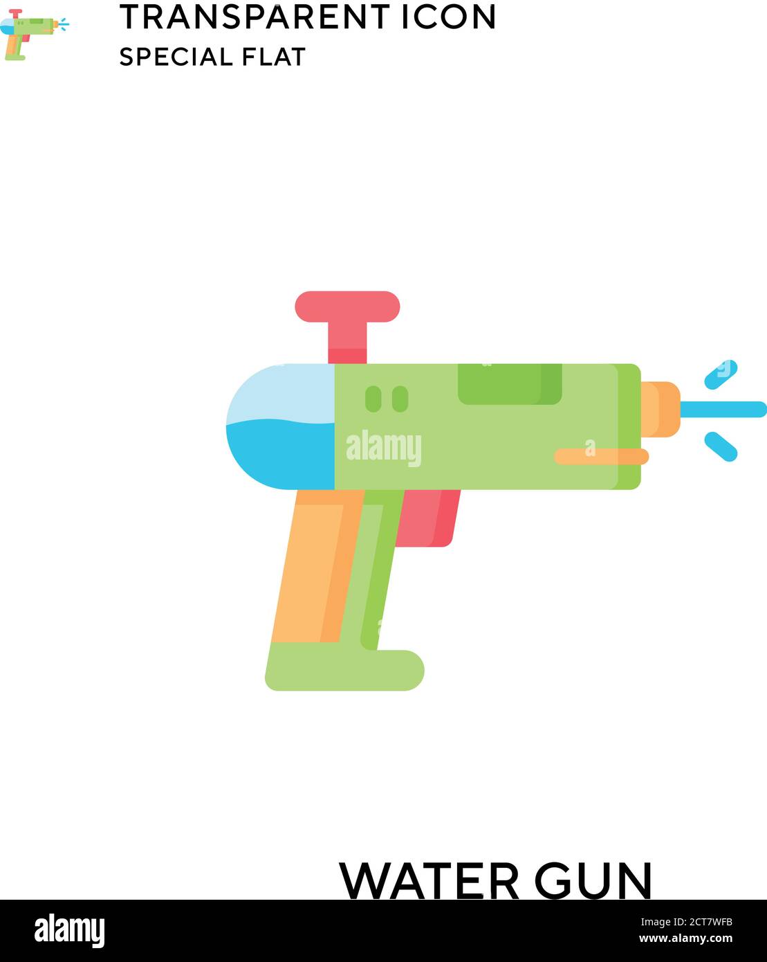 Water gun vector icon. Flat style illustration. EPS 10 vector Stock ...