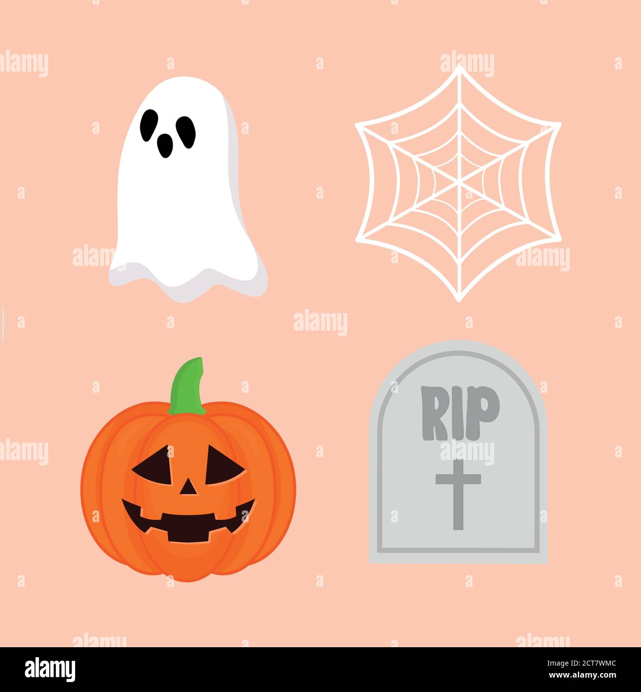 Halloween cartoons set vector design Stock Vector Image & Art - Alamy
