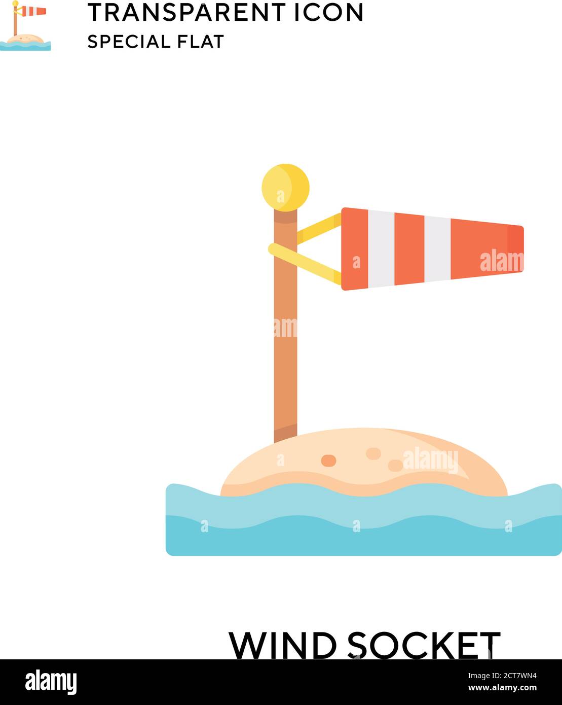 Wind socket vector icon. Flat style illustration. EPS 10 vector Stock ...